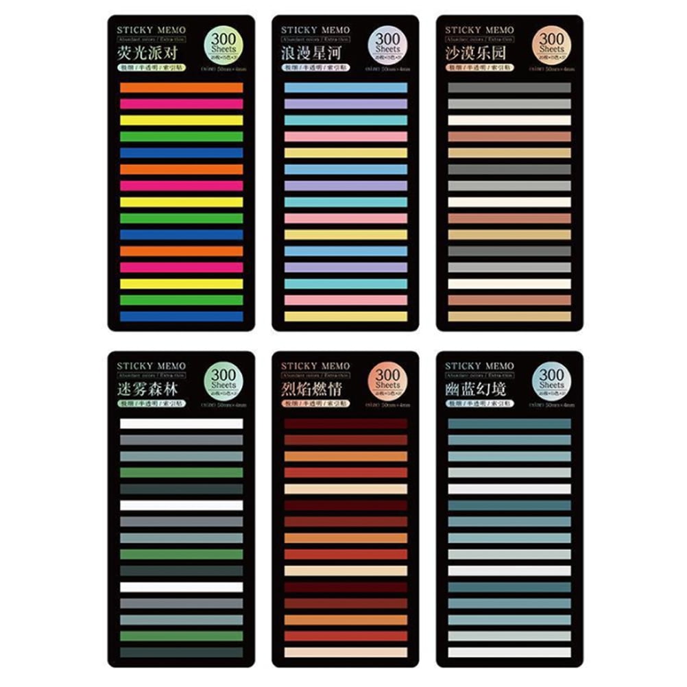 Sticky Strips Bookmark with PET Material Assorted Color for Decor and ...