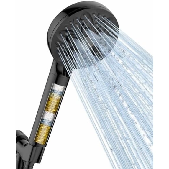 6-Setting Filtered Handheld Shower Head, High Pressure Shower Head with ...
