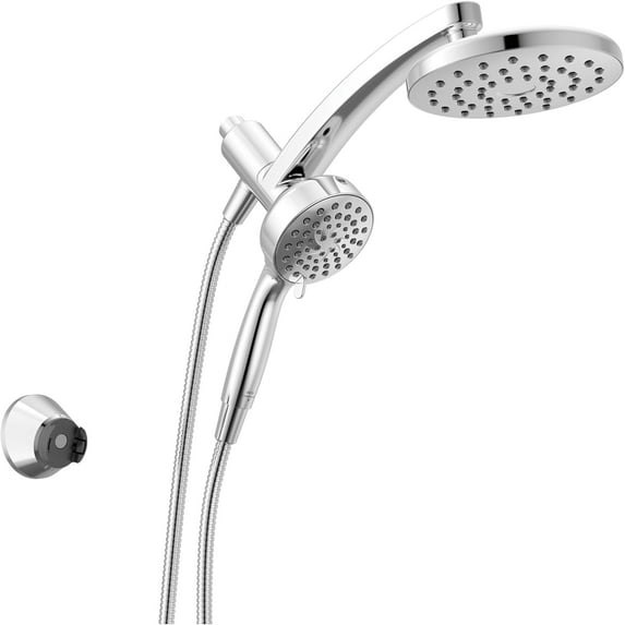 6-Setting PivotPro 3-in-1 Combination Shower Head with ProClean Spray ...