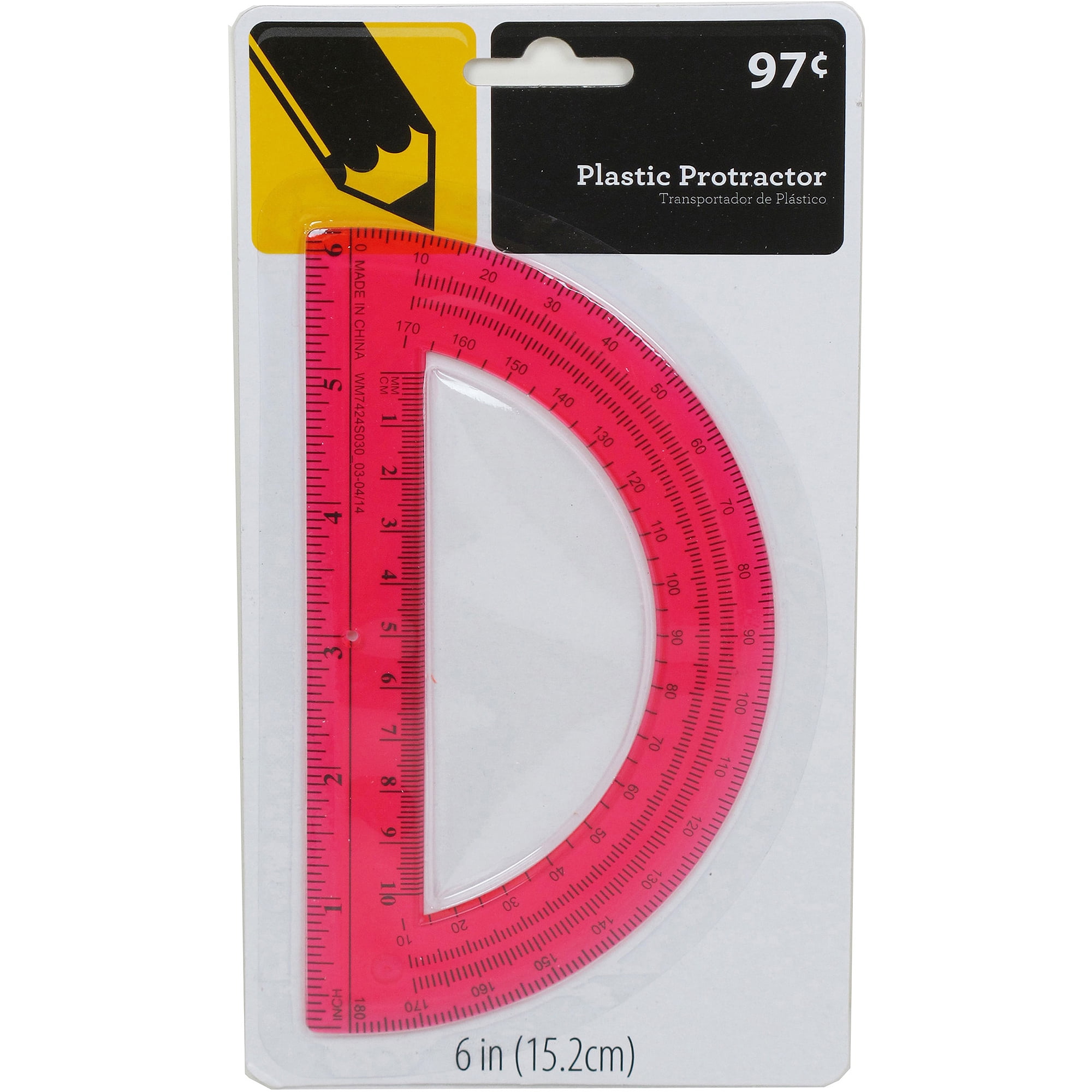 6" Shatter-Resistant Protractor, Available in Multiple Colors - Walmart.com