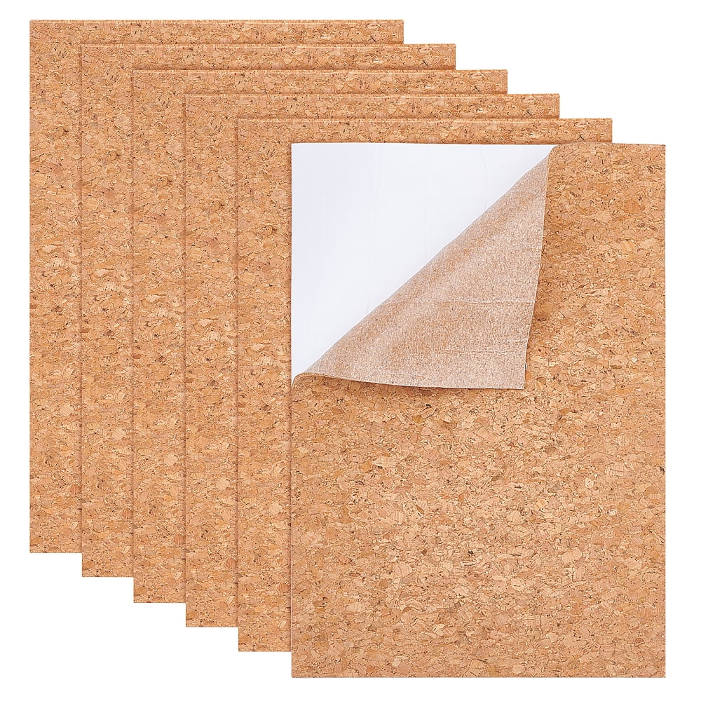 6 Sheet Cork Self-adhesive Wall Decorate Rectangle BurlyWood ...