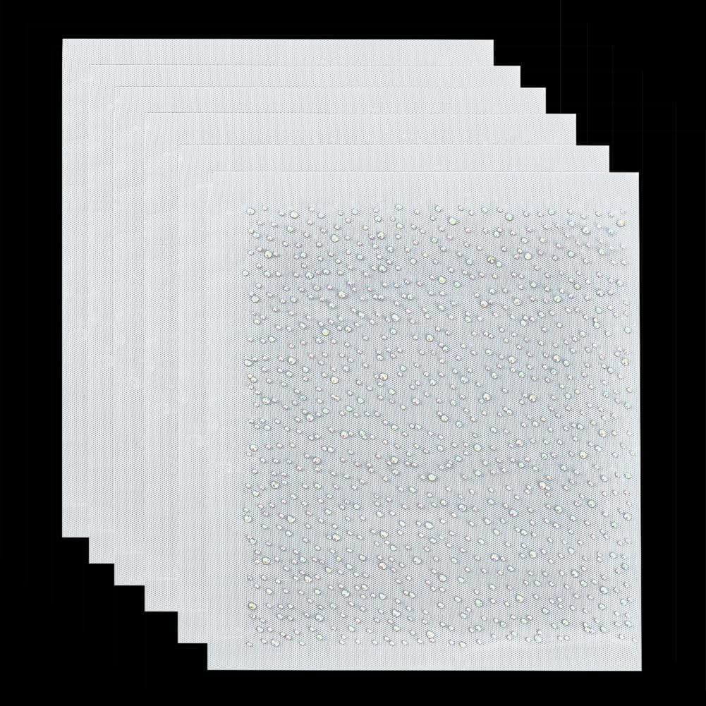6 Sheet Glitter Rhinestone Iron on Transfers AB Color Glass Rhinestone Hotfix Appliques Crystal ...