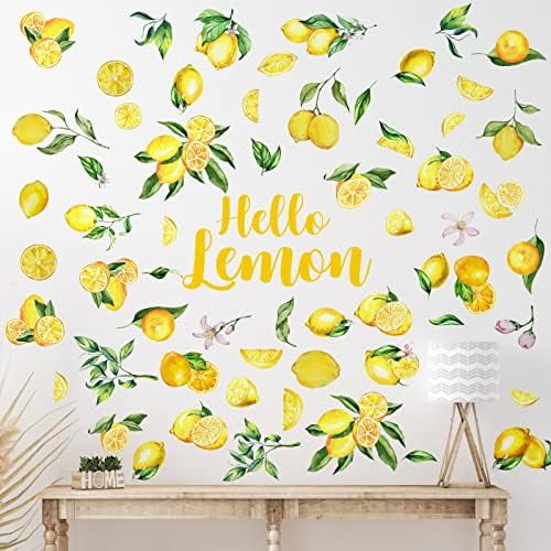6 Sheet Lemon Wall Decals Decor Peel and Stick Wall Stickers Art for ...