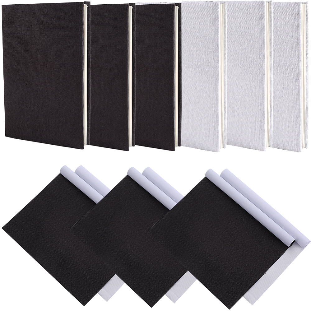6 Sheets 2 Colors Linen Book Covers Notebook Wraps Rectangle Mixed ...