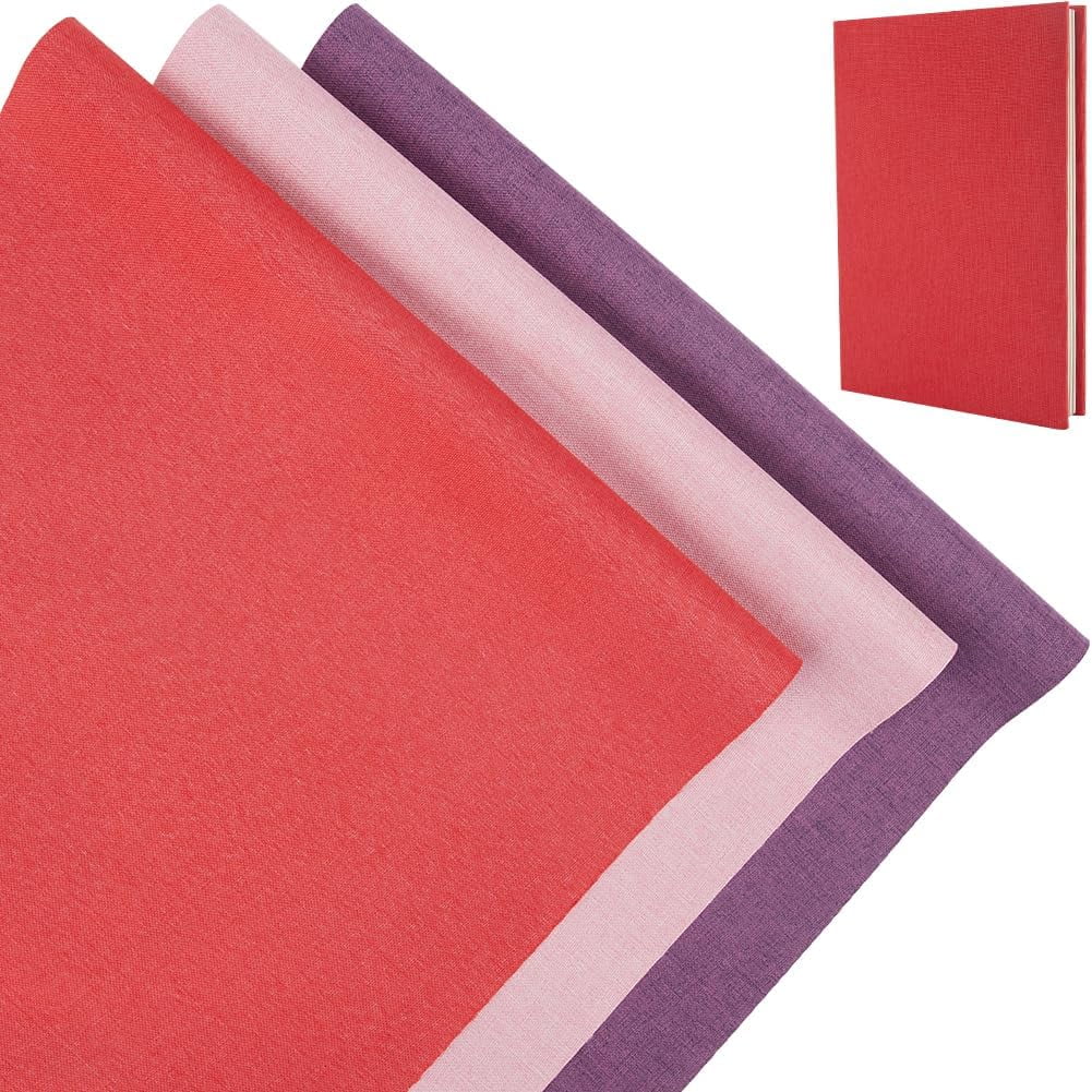 6Pcs 82.2x11.8 Linen Book Cloth 3 Color for A5-A8 Books Binding Fabric ...