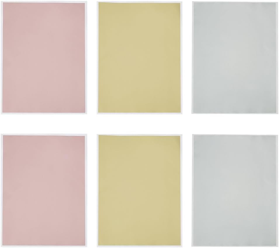 6 Sheets 8.3 x 11 Inch Rectangle Full Sheet Scratch Off Sticker Silver ...