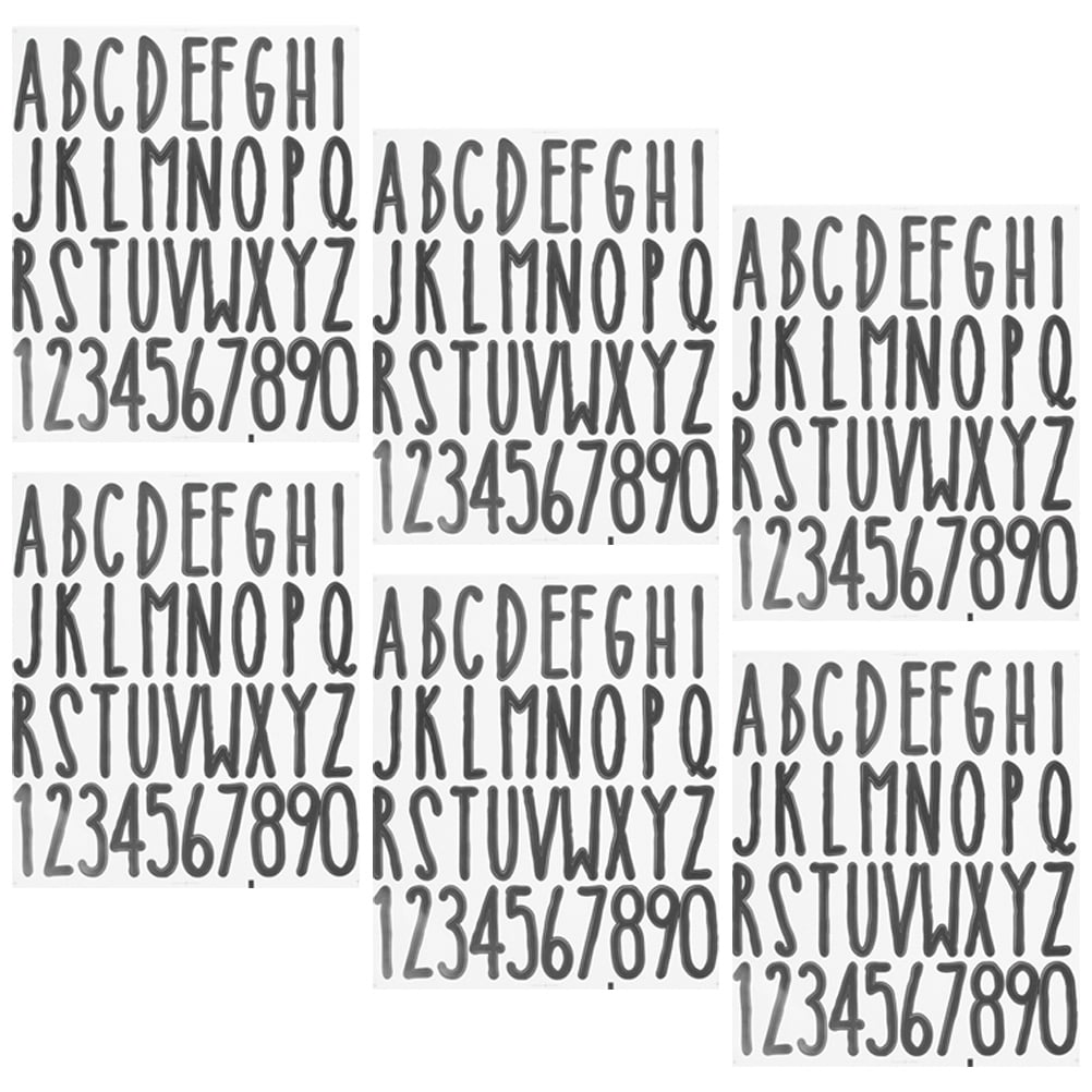 6 Sheets Adhesive Alphabet Letter Stickers Mailbox Letter Stickers ...