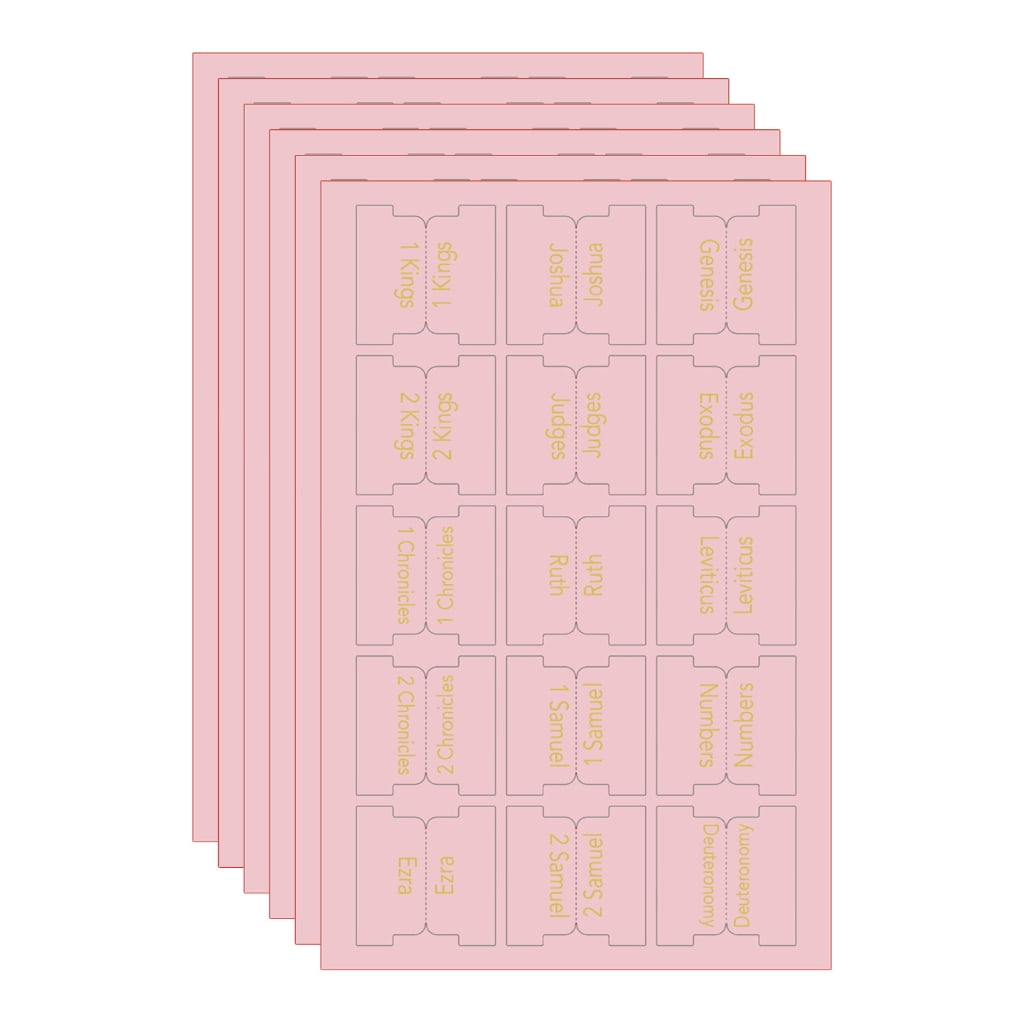 6 Sheets Bible Tabs Laminated Bible Tabs Large Print Stickers Bible Index Tabs - Walmart.com