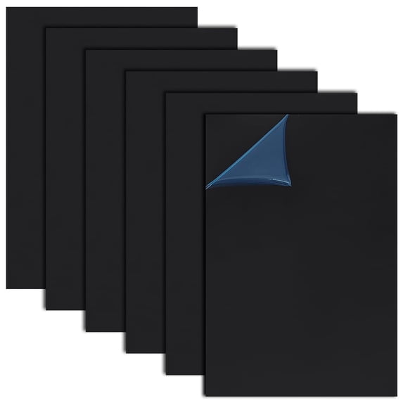 6 Sheets Black Plastic Sheet 11.8x7.9 Inch Plastic Plates 0.5mm Thick ...