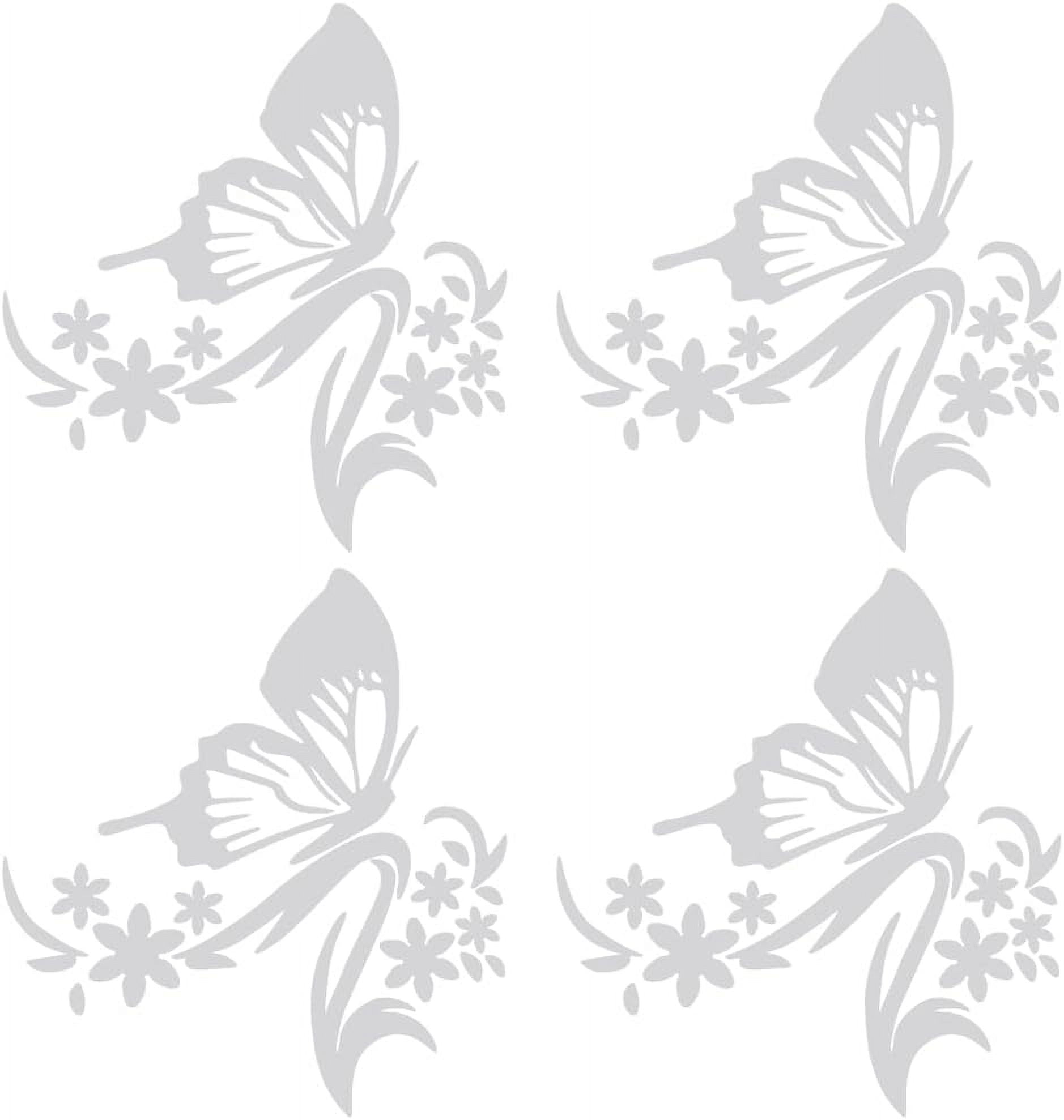 6 Sheets Butterfly Car Decal Set Car Rearview Mirror Stickers ...