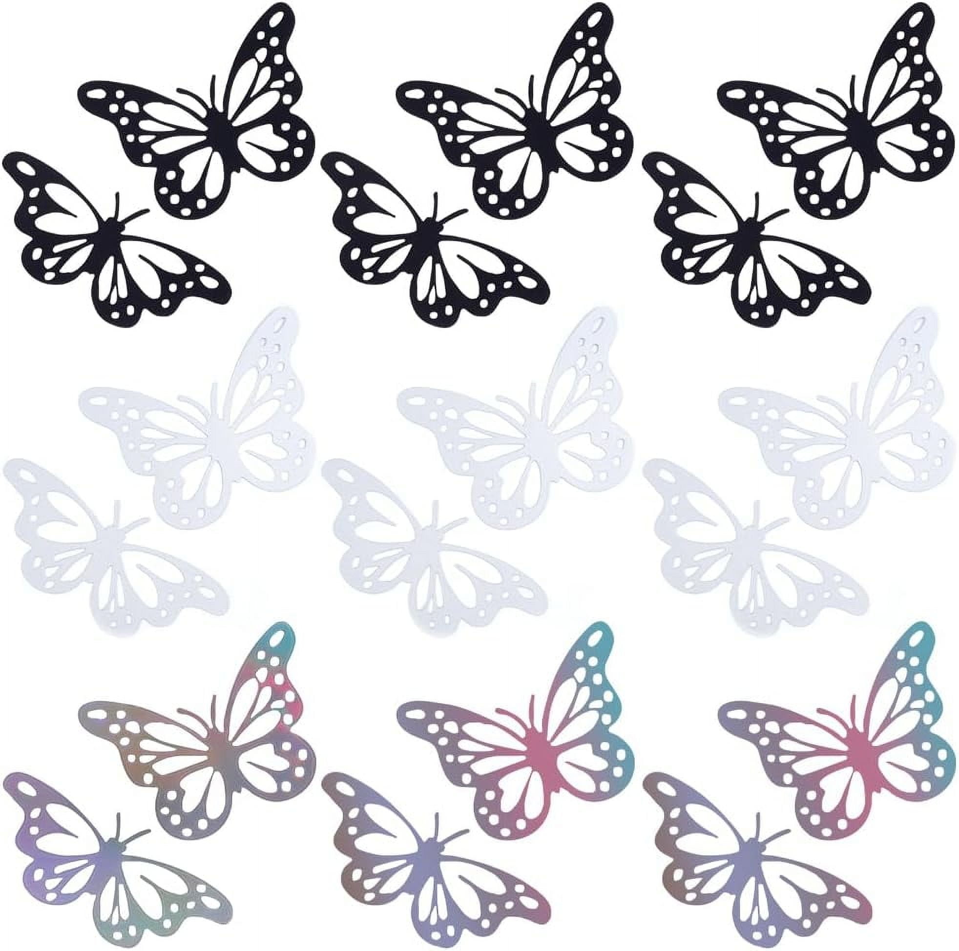6 Sheets Butterfly Car Decals Set 3 Colors Butterfly Vinyl Waterproof ...