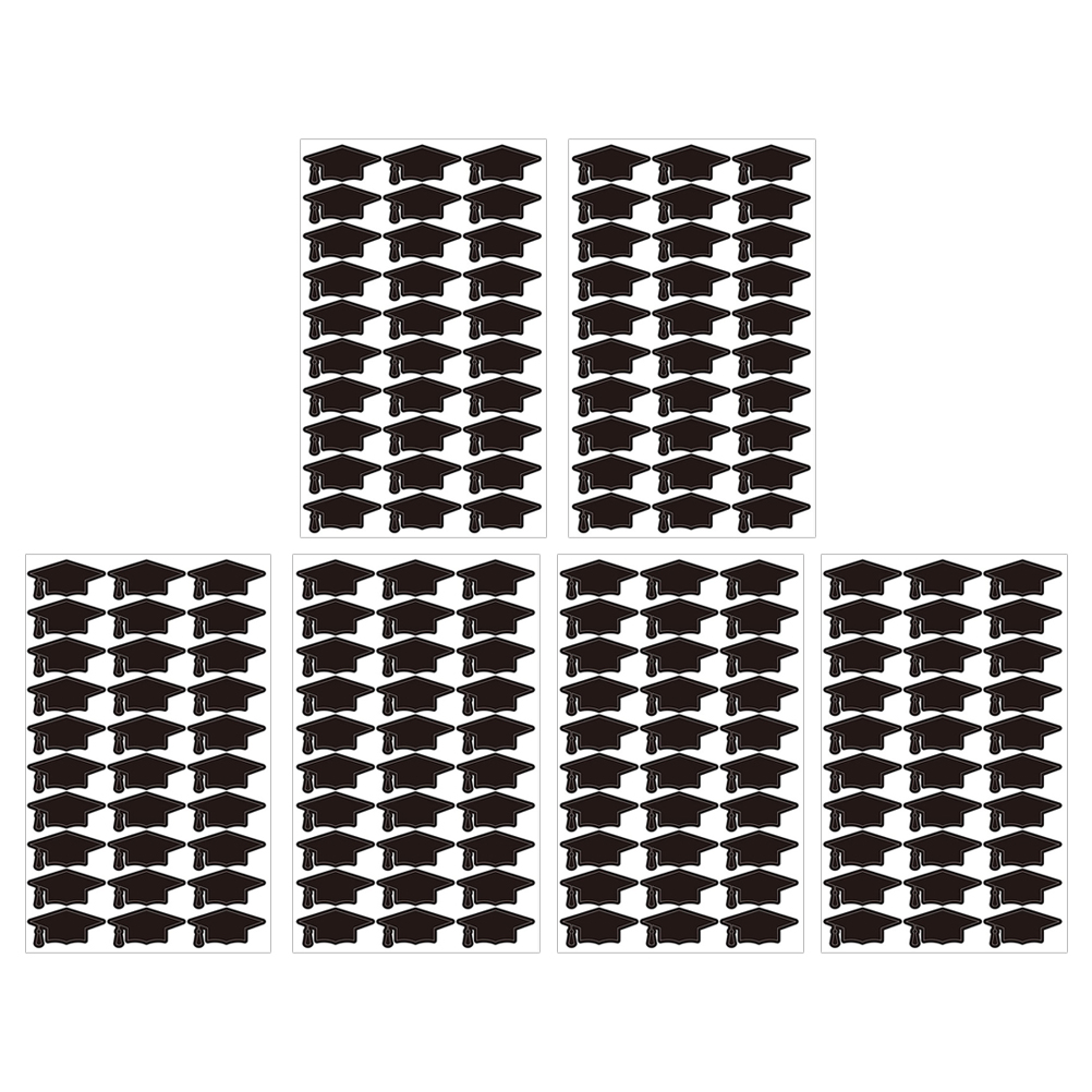 6 Sheets DIY Label Stickers Graduation Themed Sealing Envelope Seals ...