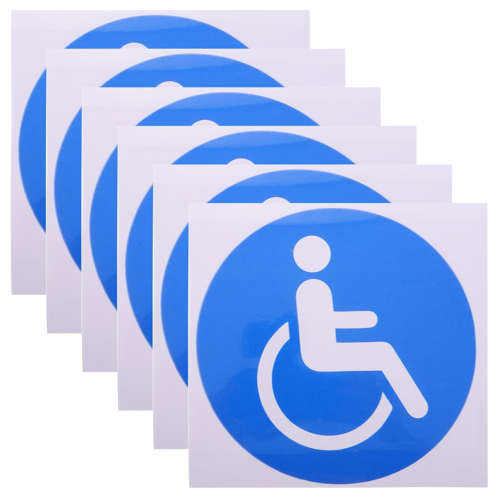 6 Sheets Disabled Wheelchair Sticker For Car Self-Adhesive ...