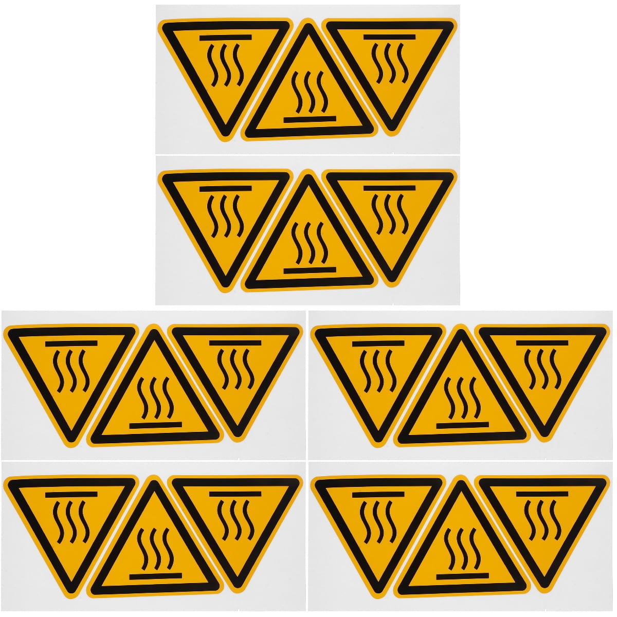 6 Sheets Do Not Touch Warning Signs High Temperature Danger Labels Hot ...