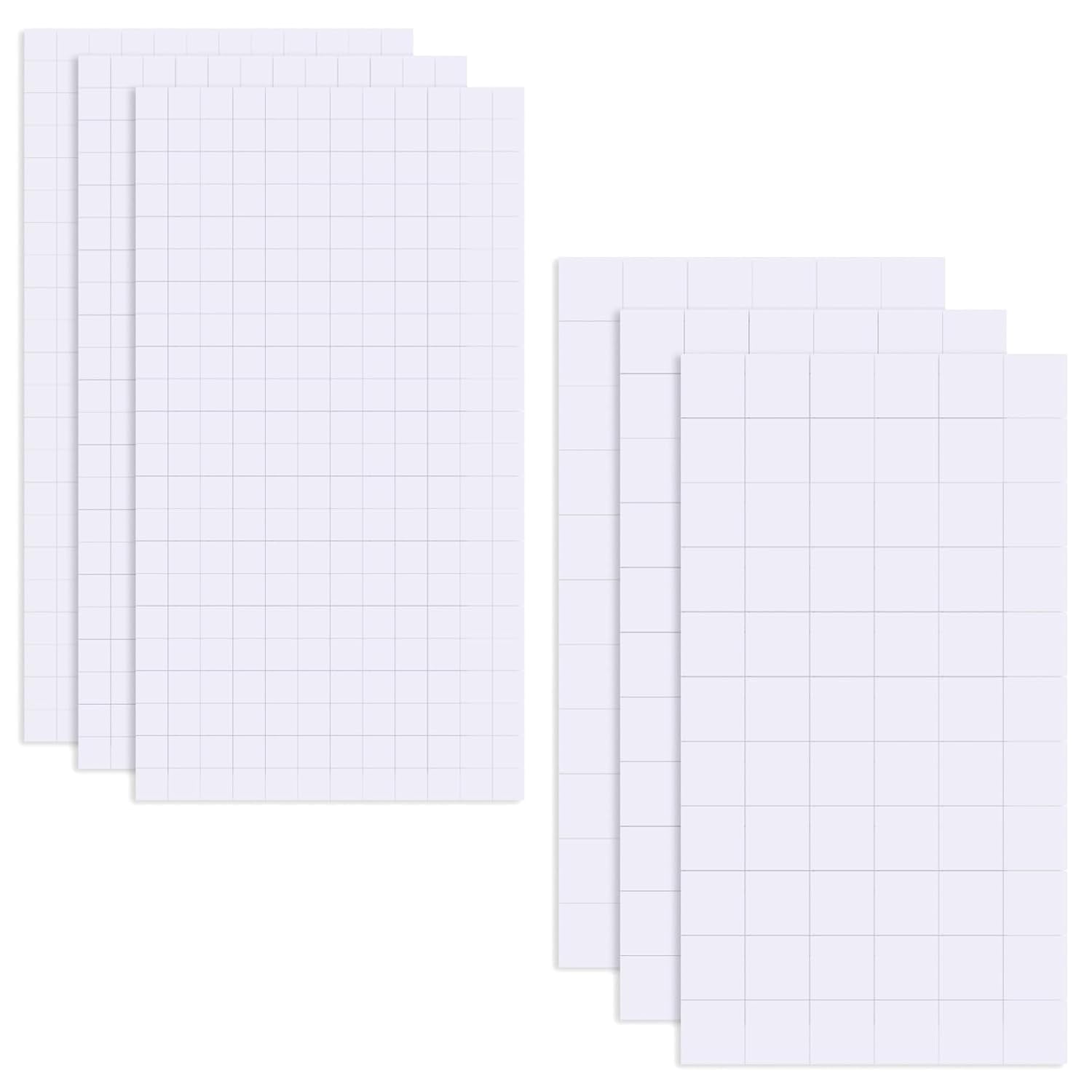 6 Sheets Foam Adhesive Squares, 990 PCS 2 Sizes Double Sided Self ...