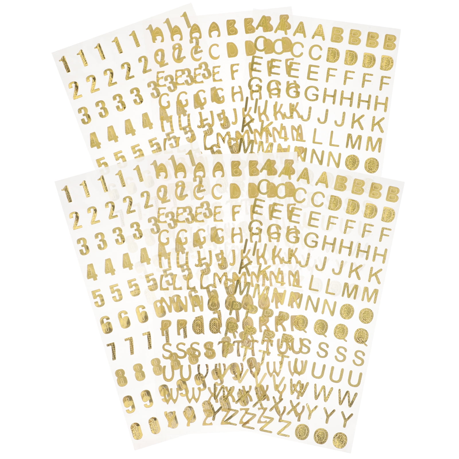 TABLZONE Golden Alphabet and Number Stickers for Home Planner and ...