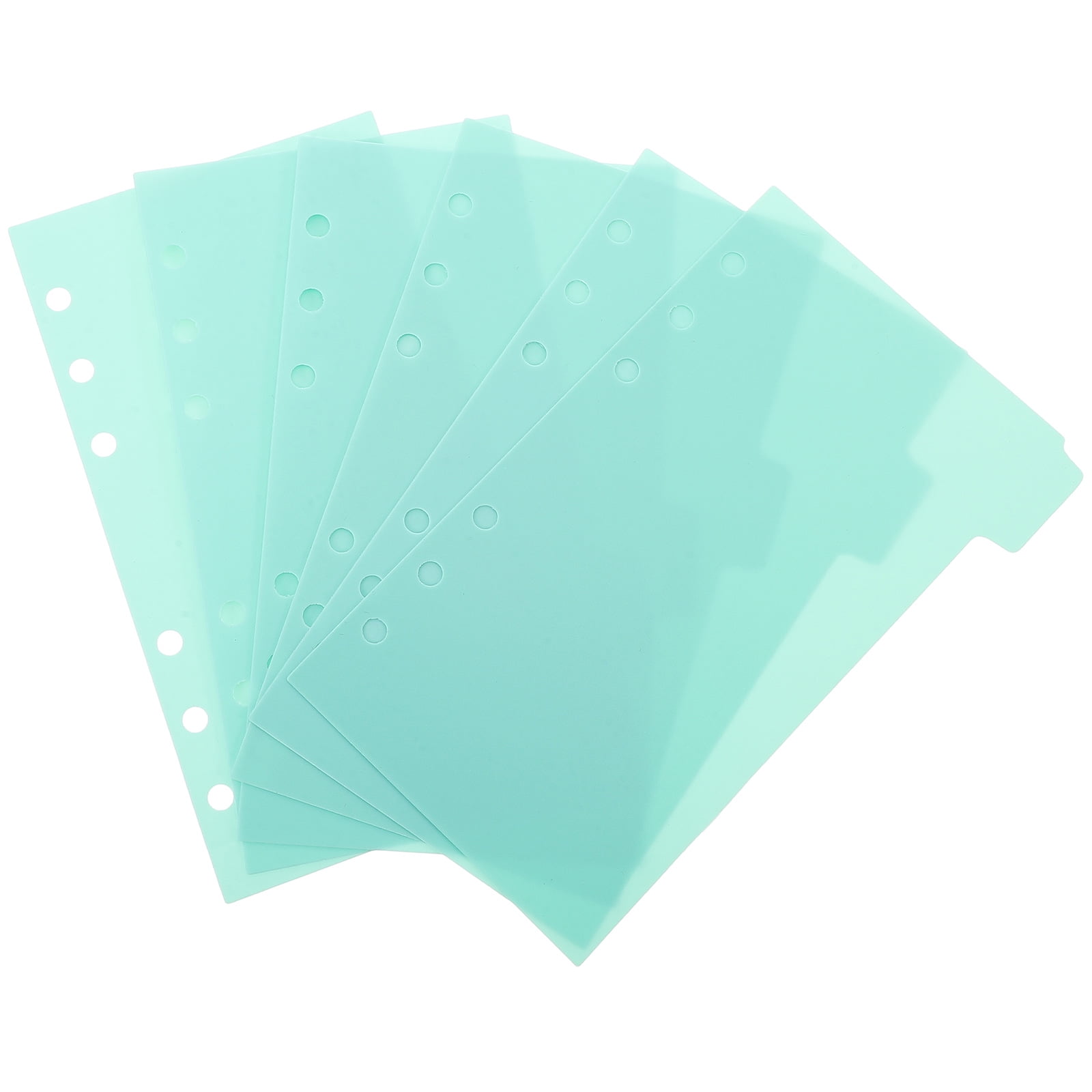 6 Sheets Index Page Separator Notebook Paper Dividers 6 Ring Binder ...
