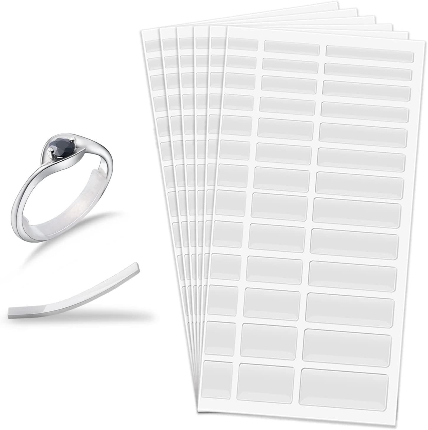 6 Sheets Invisible Ring Size Adjuster Silicone Ring Guard Ring Sizer ...