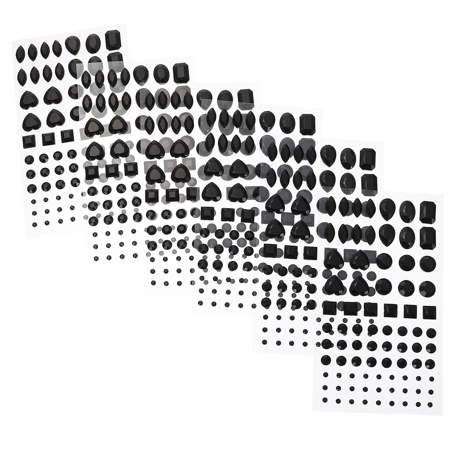 6 Sheets Jewel Stickers Crafts Hot Tools DIY Diamond Nail Art - Walmart.com