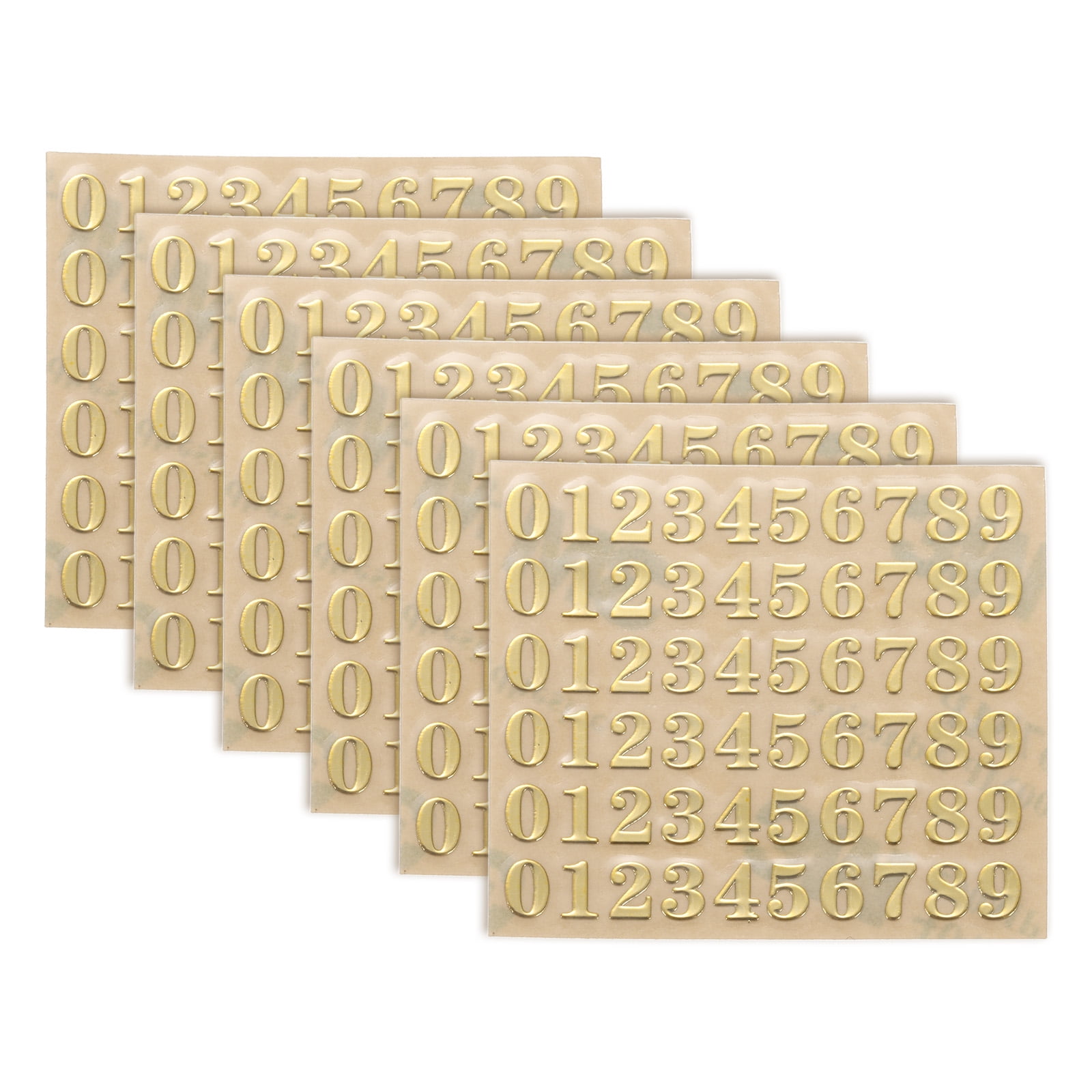 6 Sheets Letter Stickers 0.35" 3D Mini Letter Stickers Alloy Self ...