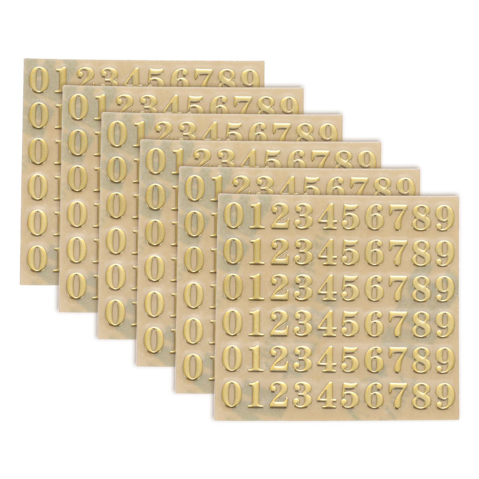 6 Sheets Letter Stickers 0.35" 3D Mini Letter Stickers Alloy Self ...