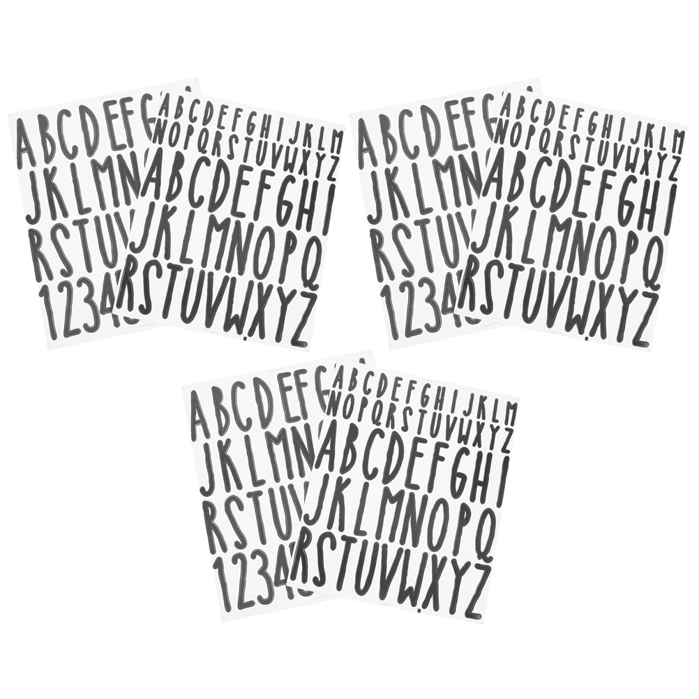 Raindrops Black Removable Letter Stickers for Mailbox Decoration PVC ...