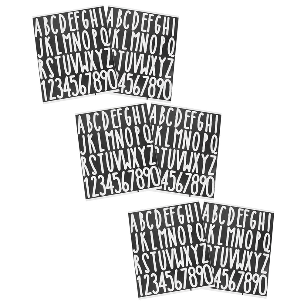 6 Sheets Mailbox Stickers Removable Letter Letters Guitar Alphabet ...