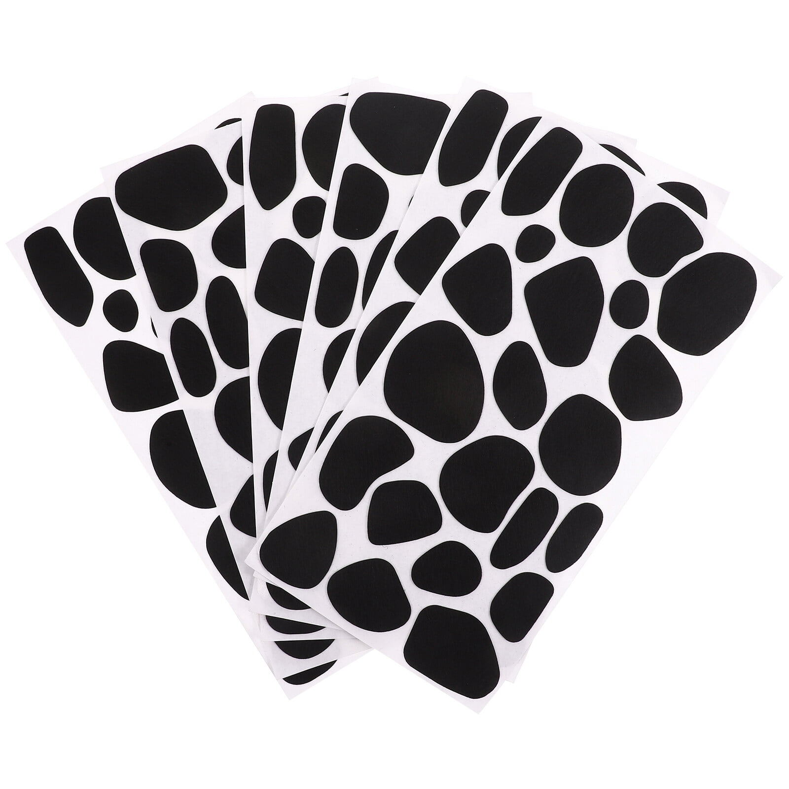 6 Sheets Poster Irregular Black Felt Stickers Adhesive Toddler ...