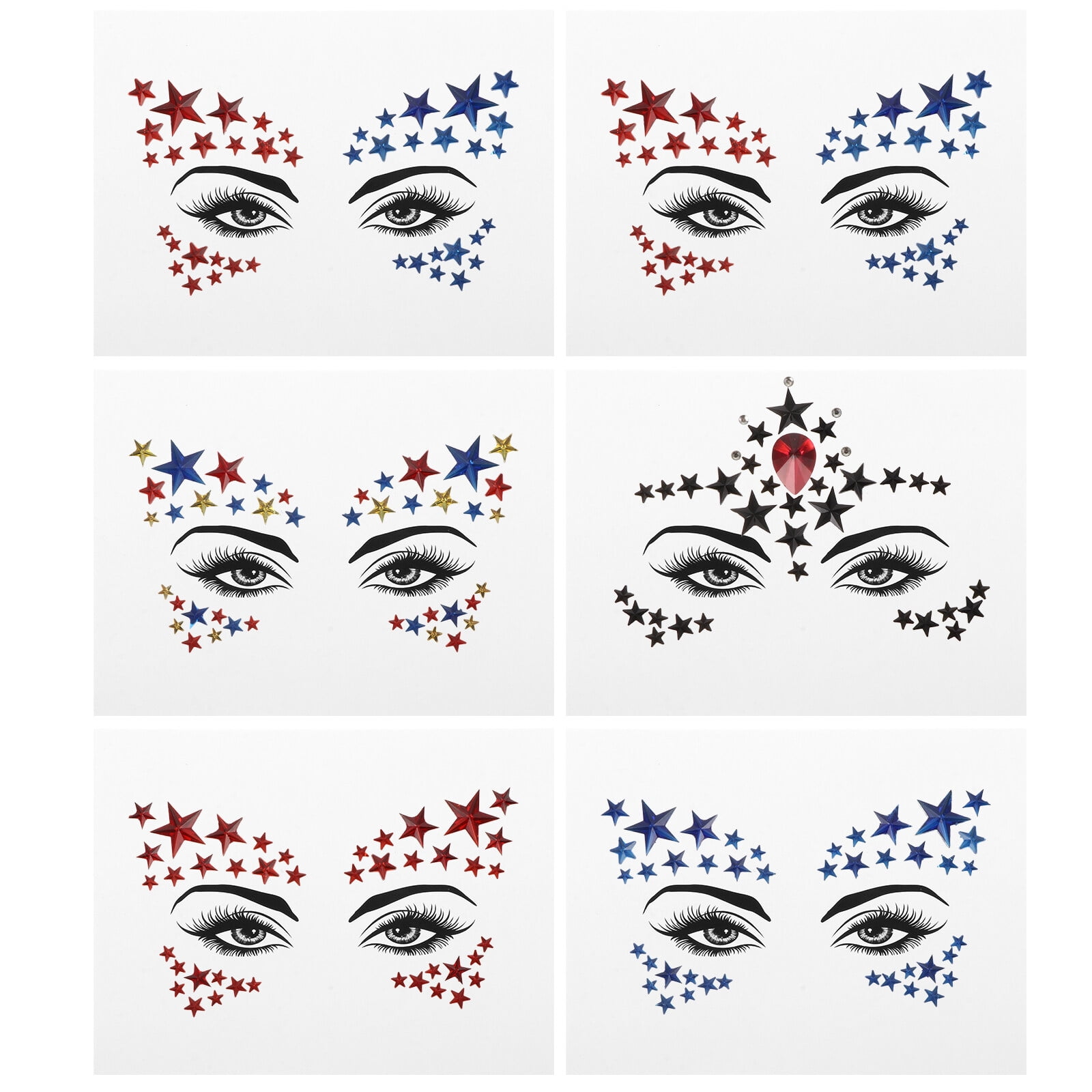 Star Face Stickers