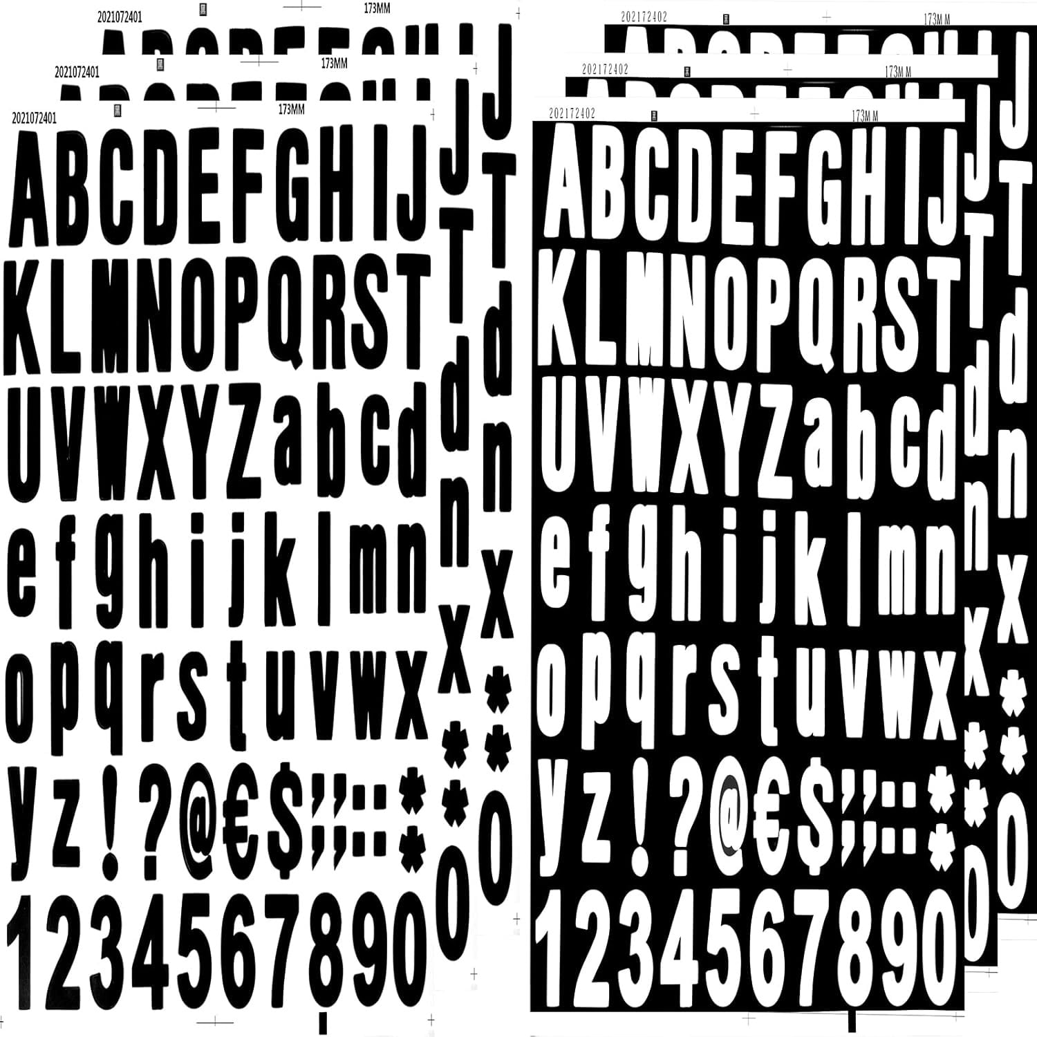 6 Sheets Self Adhesive Vinyl Letters Numbers Kit, Alphabet letter ...