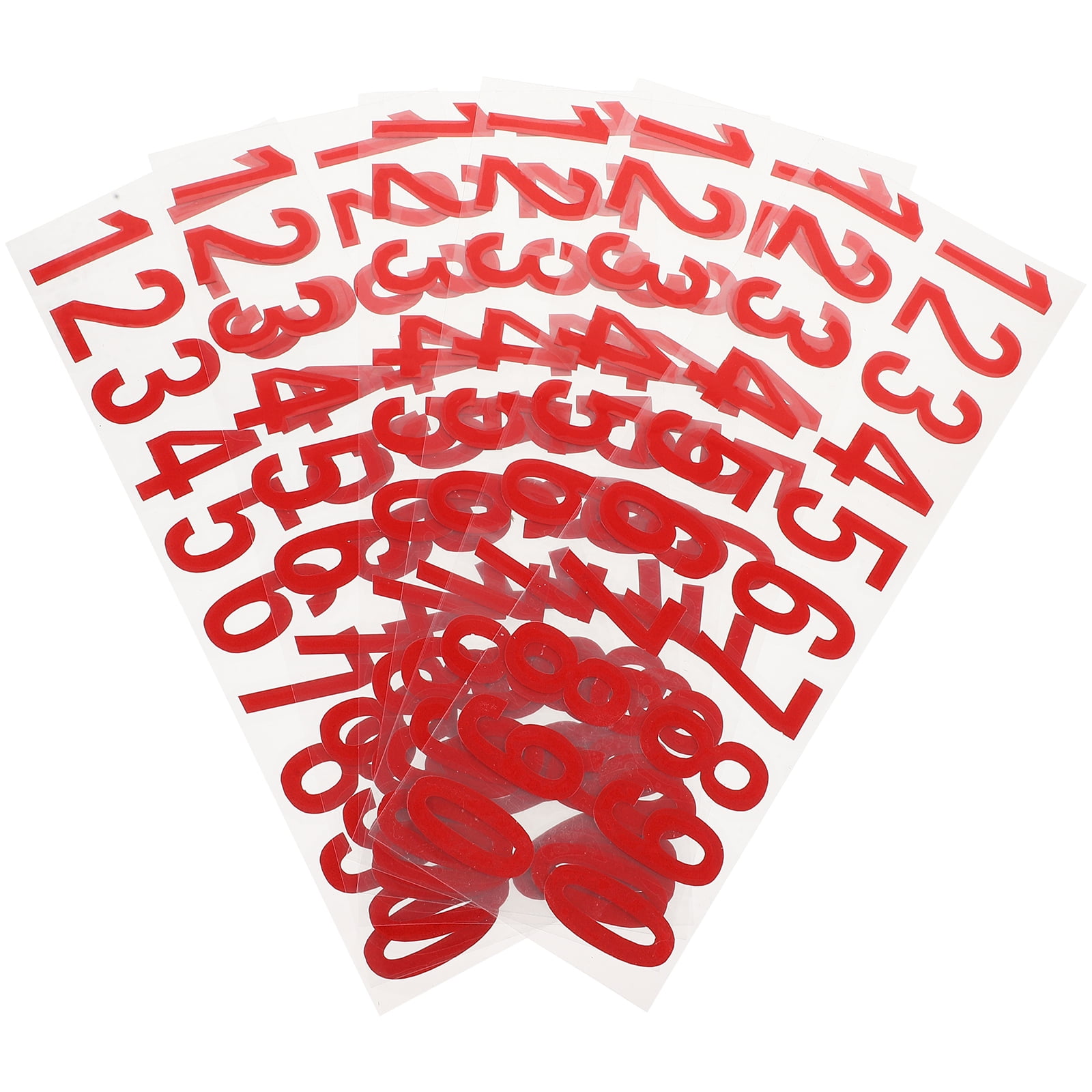 RENACLIPY Red Adhesive Number Stickers for Mailbox Trash Can Door ...