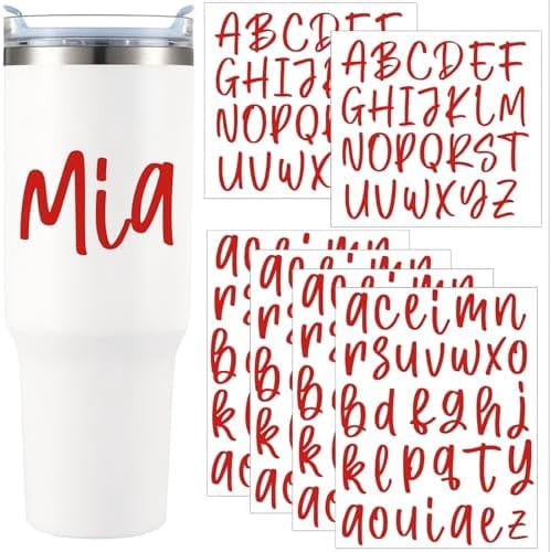 6 Sheets UV DTF Cup Wrap Name Decals for Tumblers Waterproof Custom ...