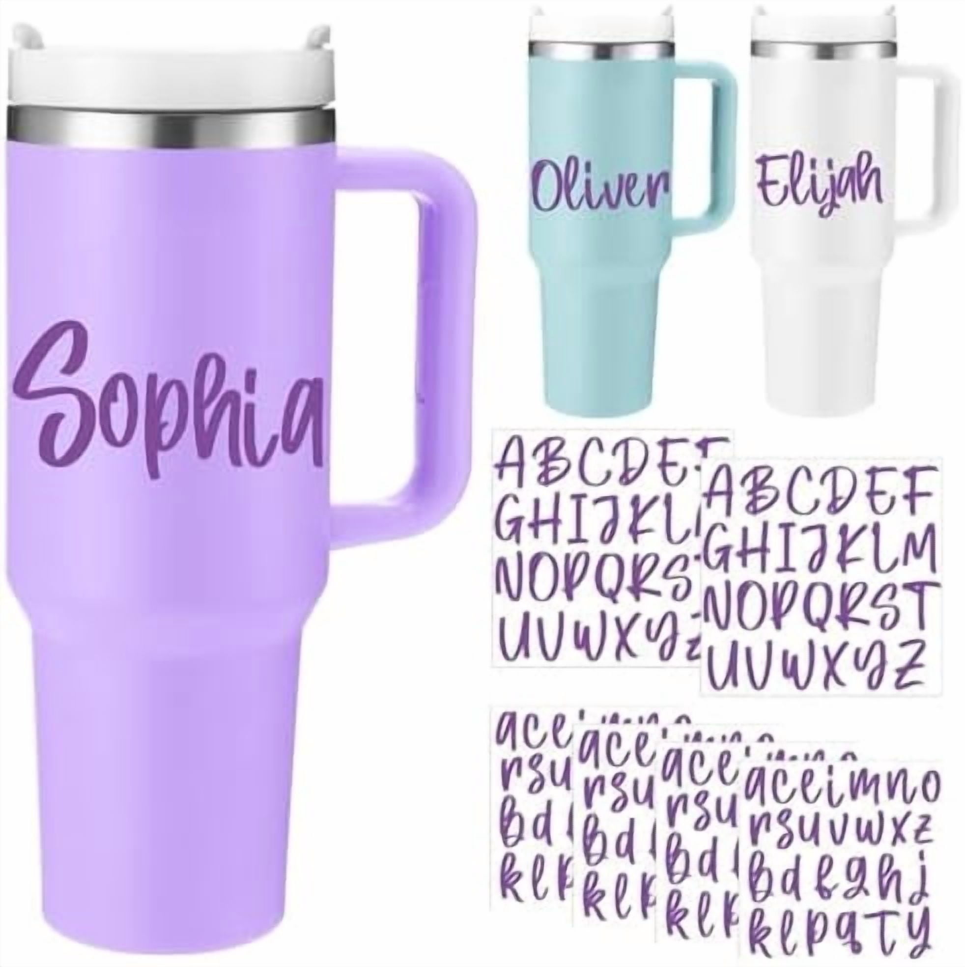 6 Sheets UV DTF Cup Wrap Name Decals for Tumblers Waterproof Custom ...