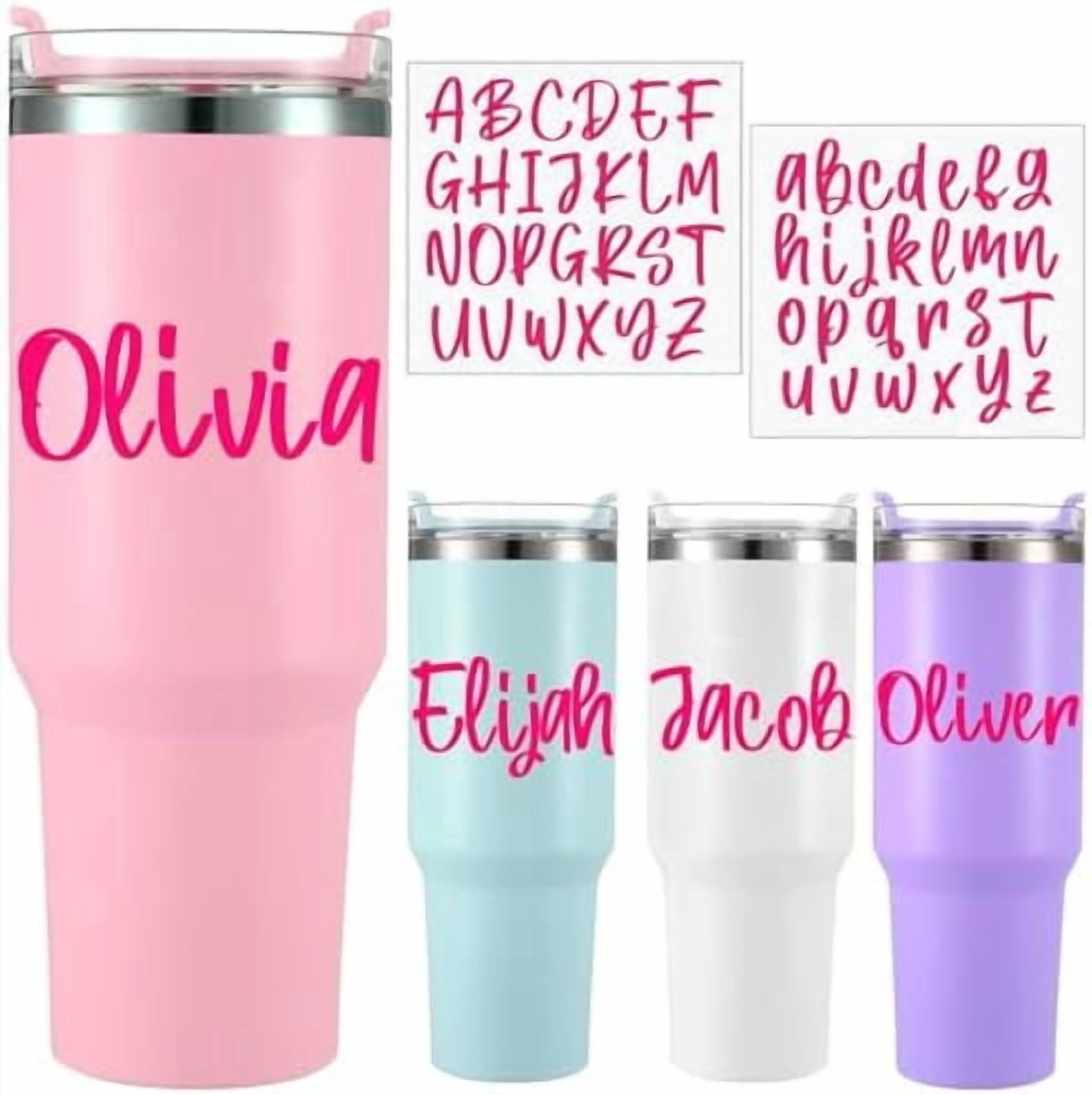 6 Sheets UV DTF Cup Wrap Name Decals for Tumblers Waterproof Custom ...