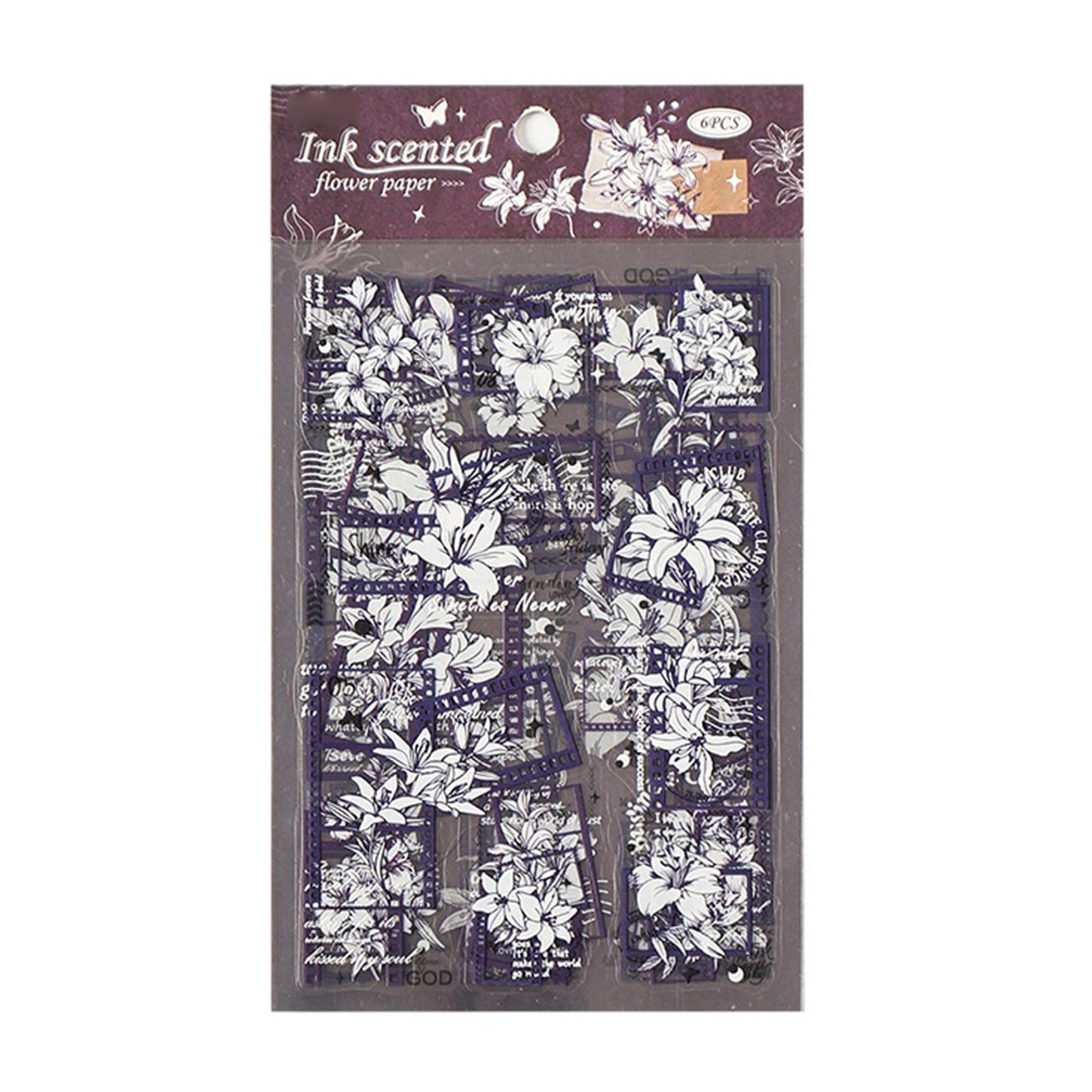 6 Sheets Waterproof PET Sticker For Scrapbooking Journals Diaries ...