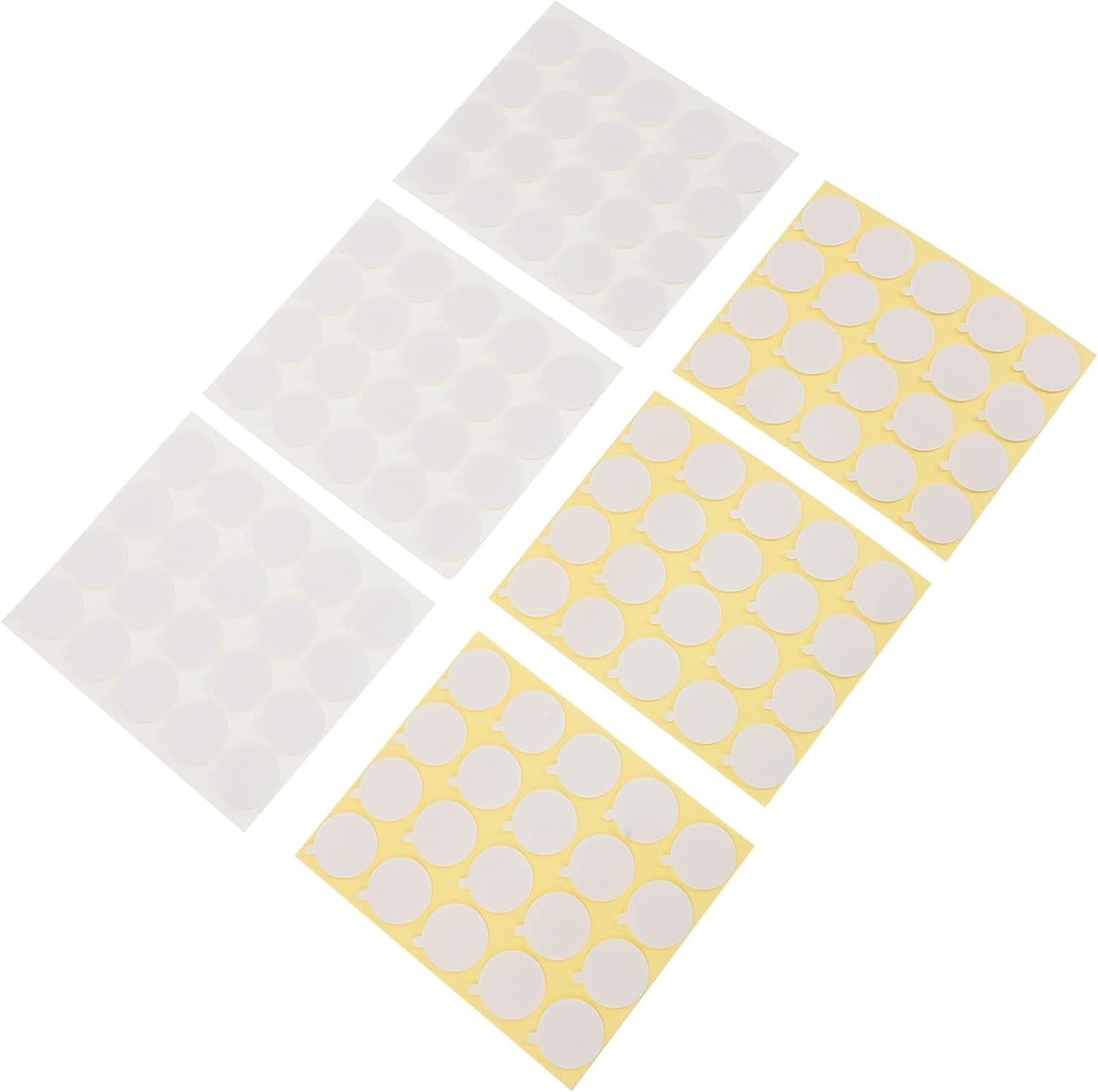 6 Sheets Wick Stickers Circle dot Stickers Double- Sided Adhesive Clear ...