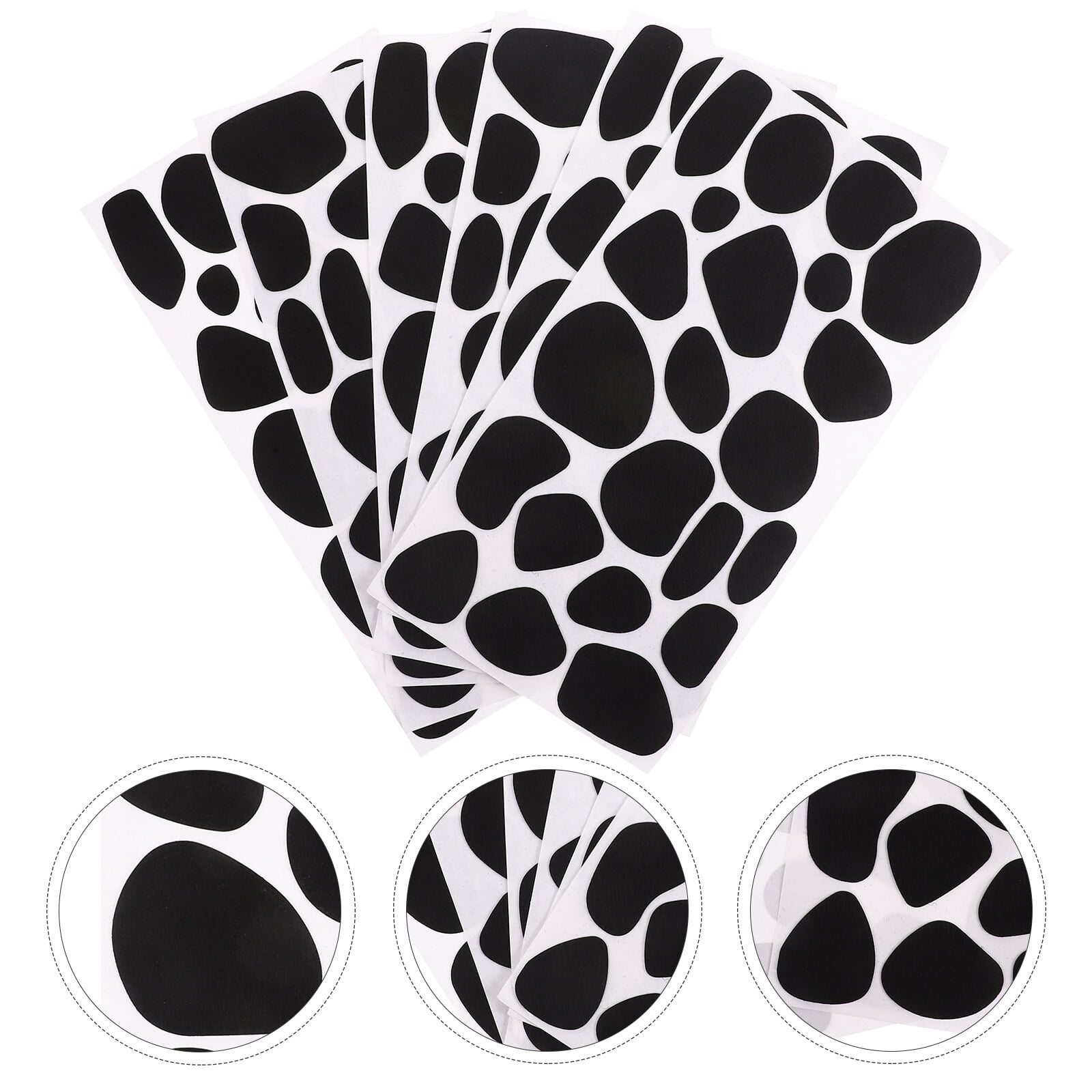 6 Sheets of DIY Felt Stickers Cow Pattern Crafts Stickers DIY Clothing ...