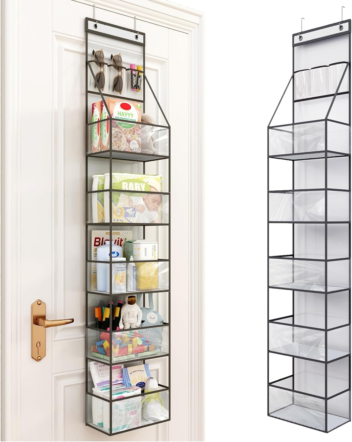 6-Shelf Over The Door Hanging Pantry Organizer Hanging Storage with ...