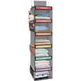 6-Shelf Weekly Hanging Closet Organizer for Kids with 6 Side Pockets ...