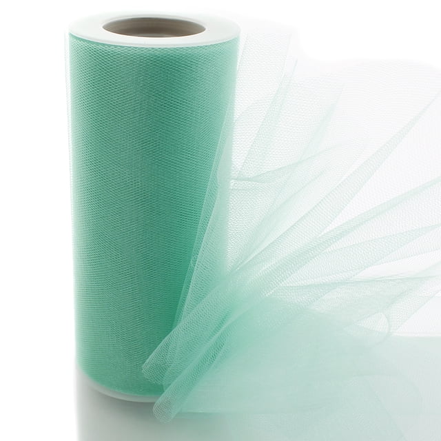 6" Shimmer Tulle Aqua 25 Yard - Walmart Business Supplies