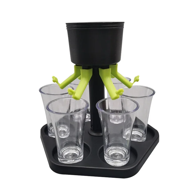 6 Shot Glass Games Dispenser Wine Whisky Beer Wine Liquor Dispenser Bar ...