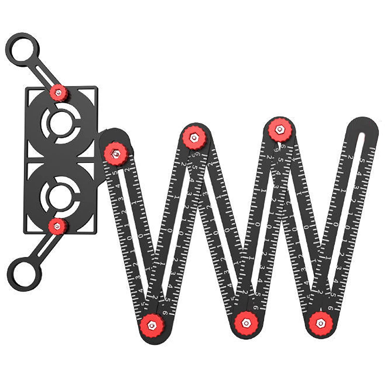 6-Sided Folding Measuring Ruler, Multi Angle Measuring Ruler with 6 ...