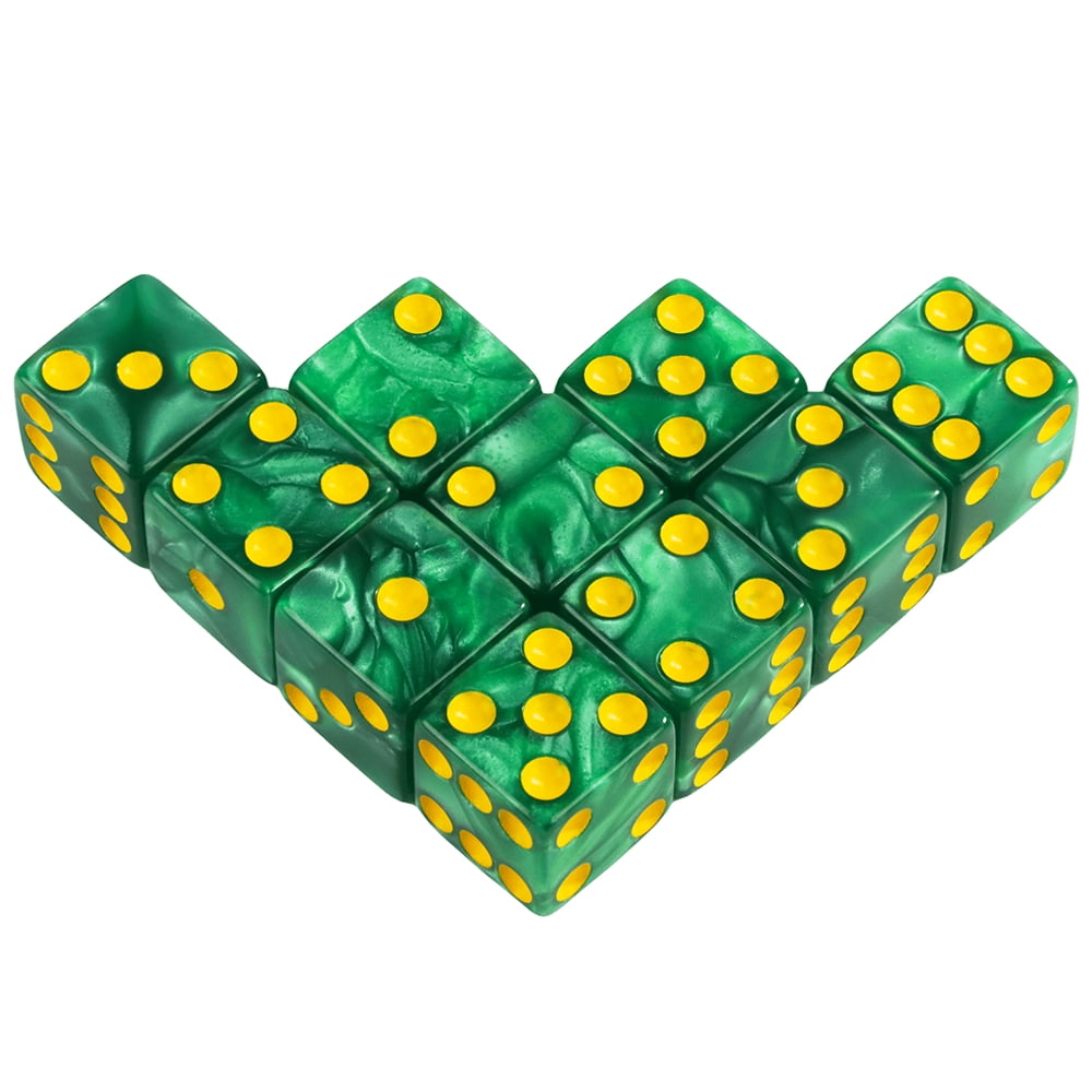 6-Sided Game Dice 16mm Marble Acrylic D6 Dice Set for DND, RPG,Table ...