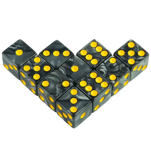 6-Sided Game Dice 16mm Marble Acrylic D6 Dice Set for DND, RPG,Table ...