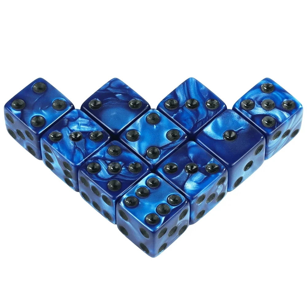 6-Sided Game Dice 16mm Marble Acrylic D6 Dice Set for DND, RPG,Table ...