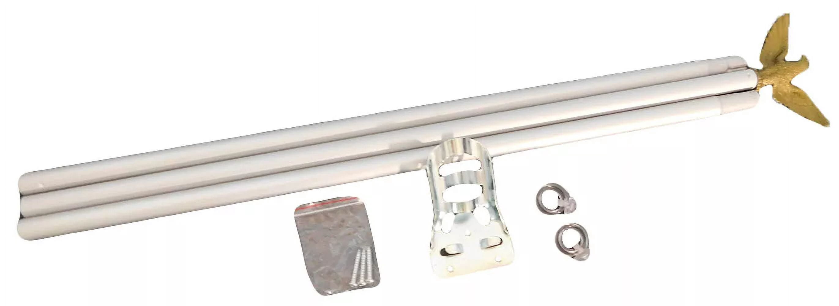 6' Silver Aluminum Flag Pole Kit With Eagle Topper & Bracket NO FLAG ...