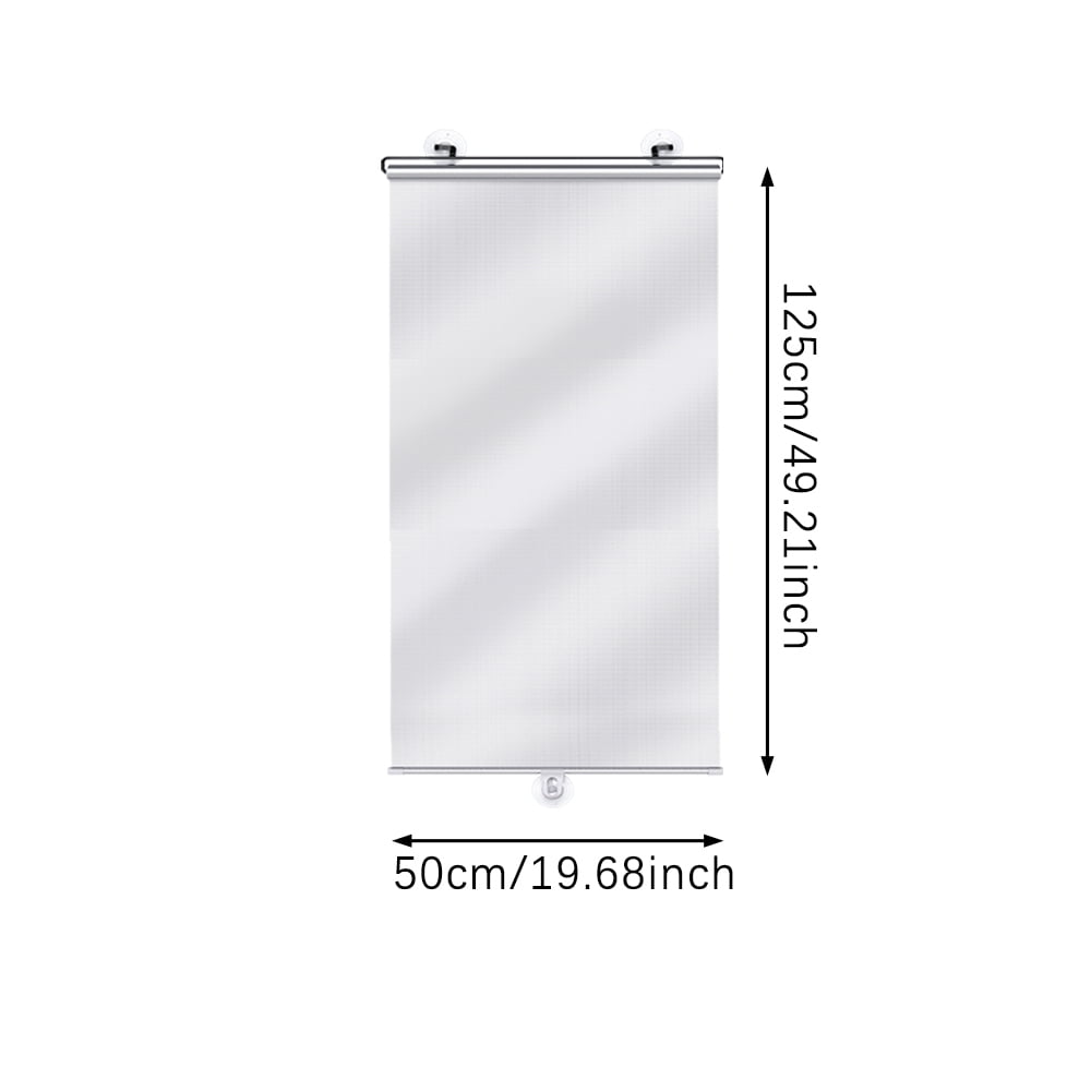 6 Sizes No Drilling Retractable Roller Window Shades Suction Cups ...