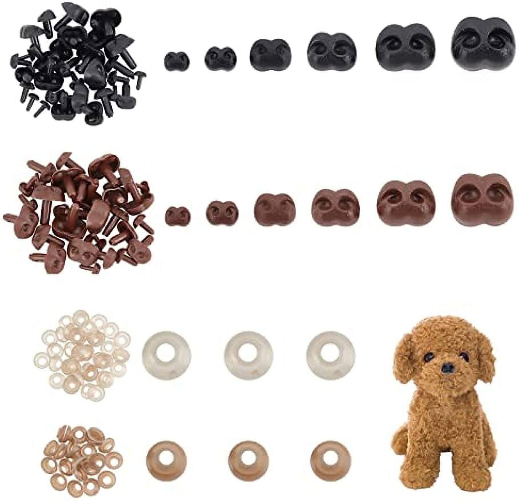 6 Sizes Safety Noses, 72pcs Doll Noses Plastic Crafts Nose with Washers ...
