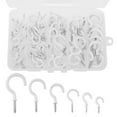6 Sizes Vinyl Coated Screw-in Plant, 70 Pcs White Ceiling Hooks kit ...
