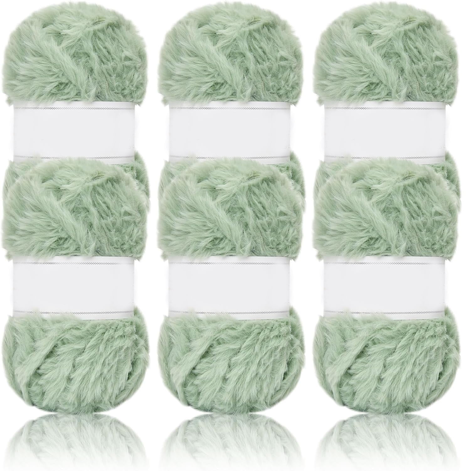 6 Skeins Super Soft Fur Yarn Chunky Fluffy Faux Fur Yarn Eyelash Yarn ...